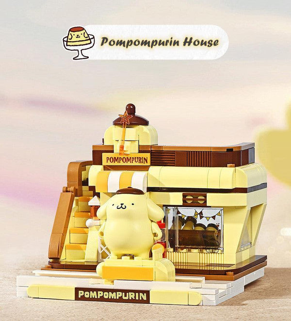 Kuppy Pompompurin Pudding House Building Blocks Set