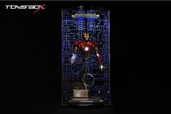 1:6 Iron Man Construction Acrylic Hall of Armor Display Box